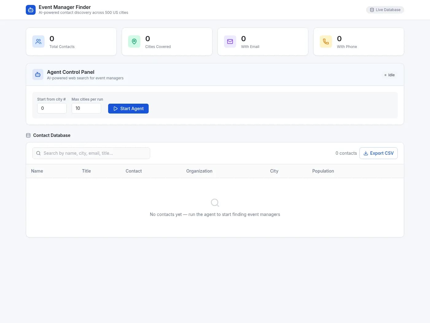 Event Manager Finder