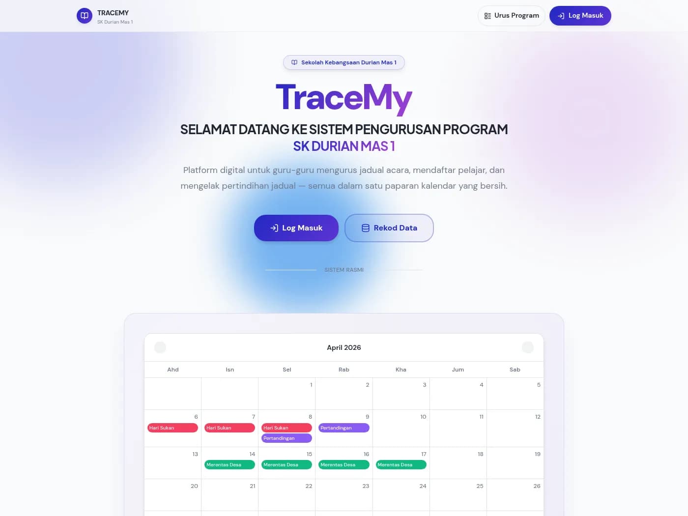 TRACEMY Event Tracker