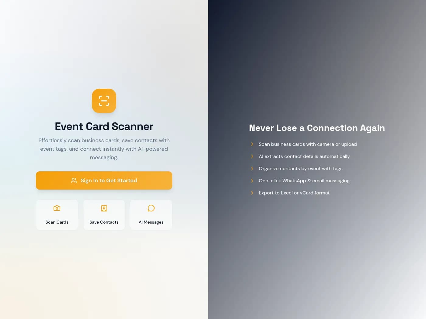 Event Card Scanner Pro