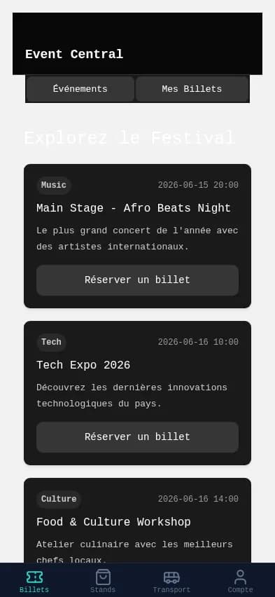 Event Central App
