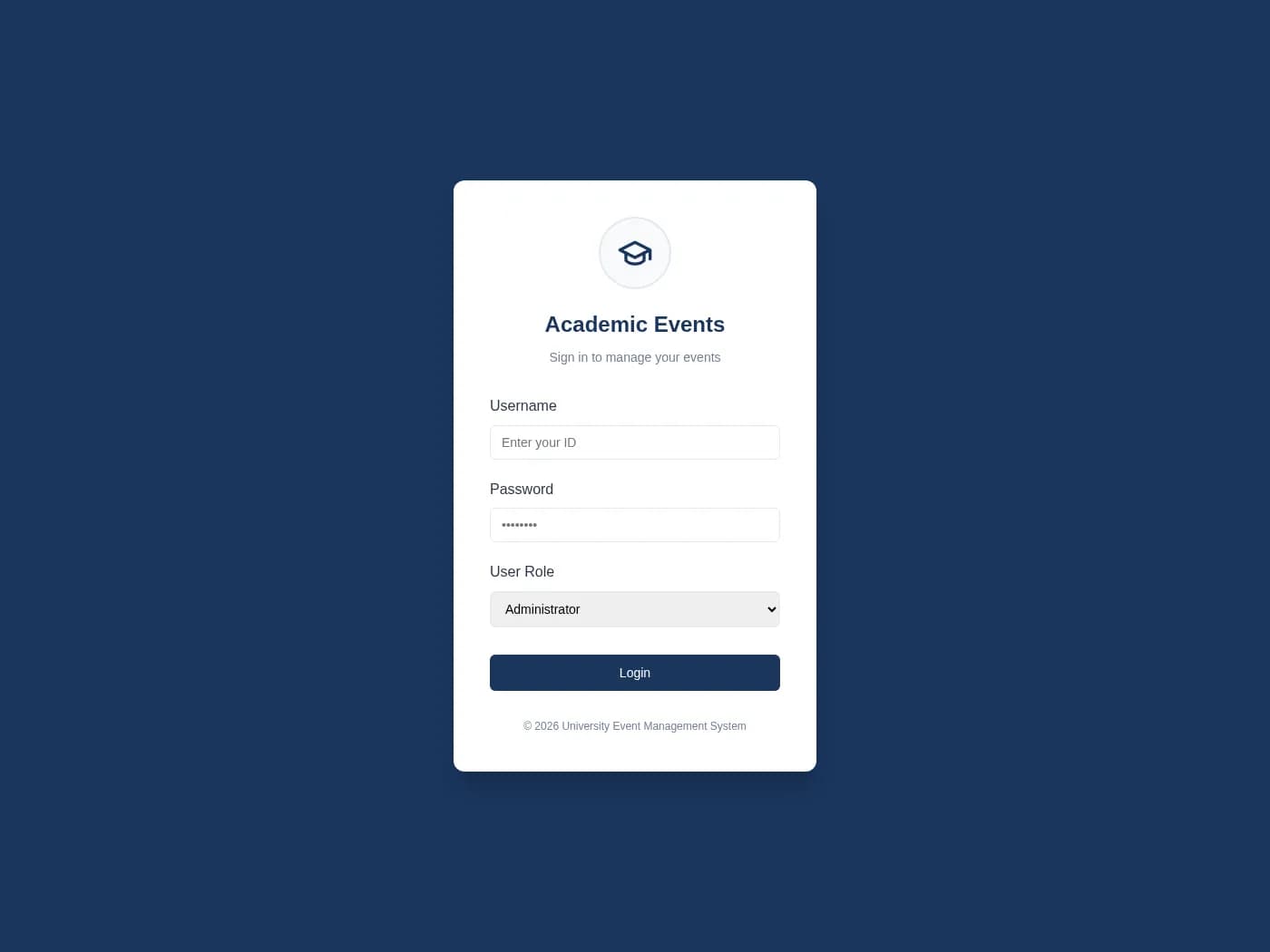 Academic Event Manager