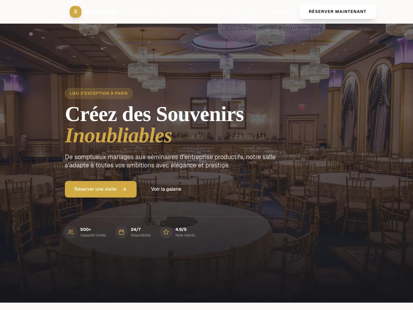 Salle Event Booking
