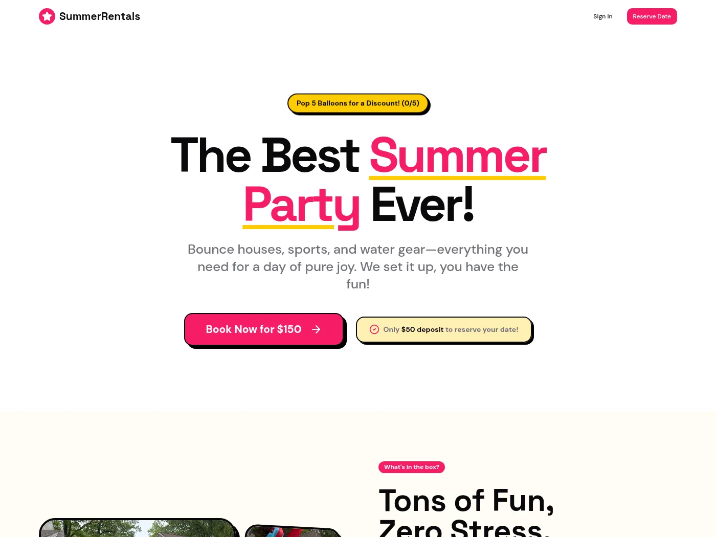 Event Rental Booker