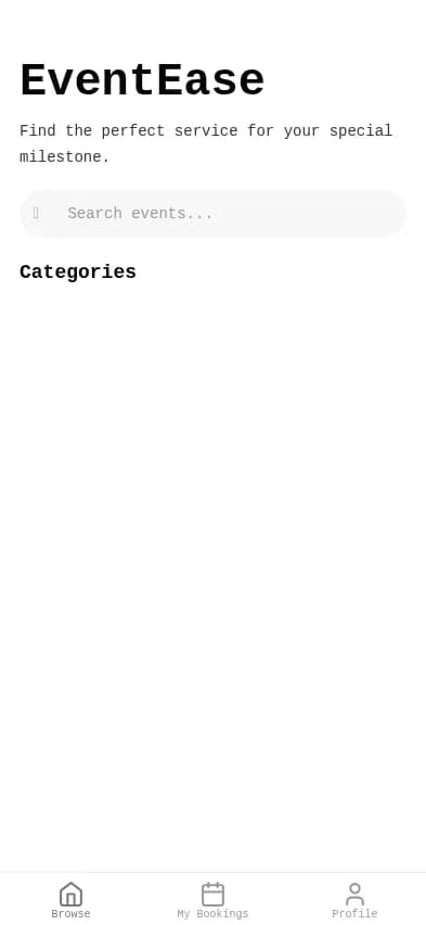 EventEase Booking App