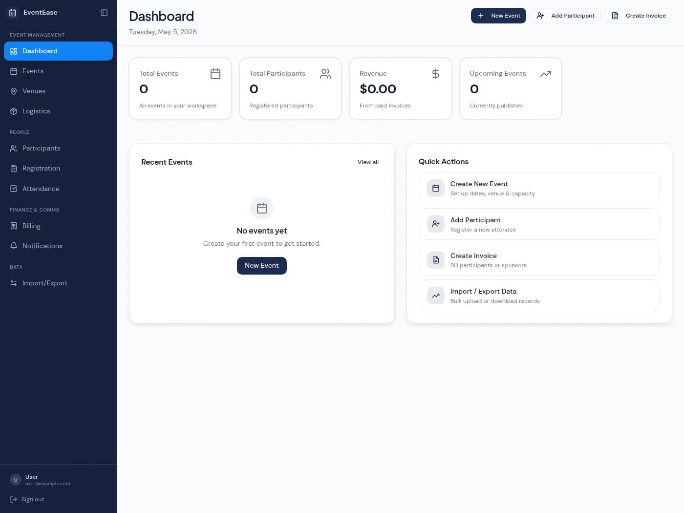 EventEase Manager