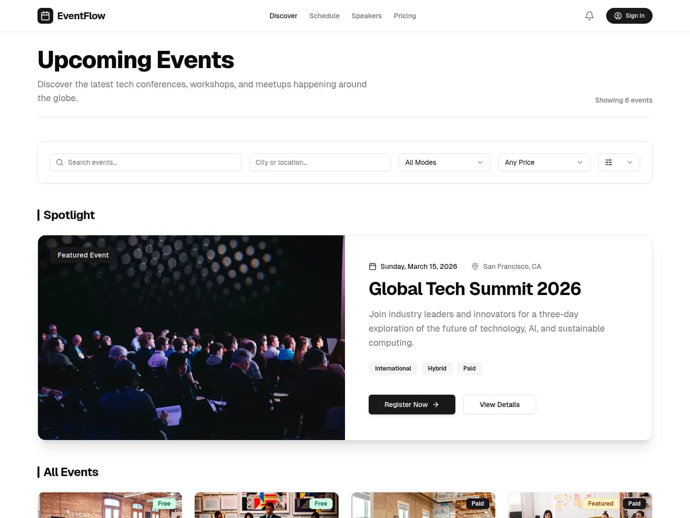EventFlow UI Kit