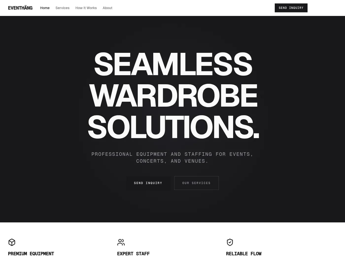 Eventhäng Wardrobe Website