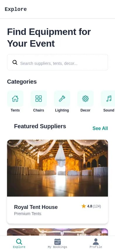 EventRental Connect App