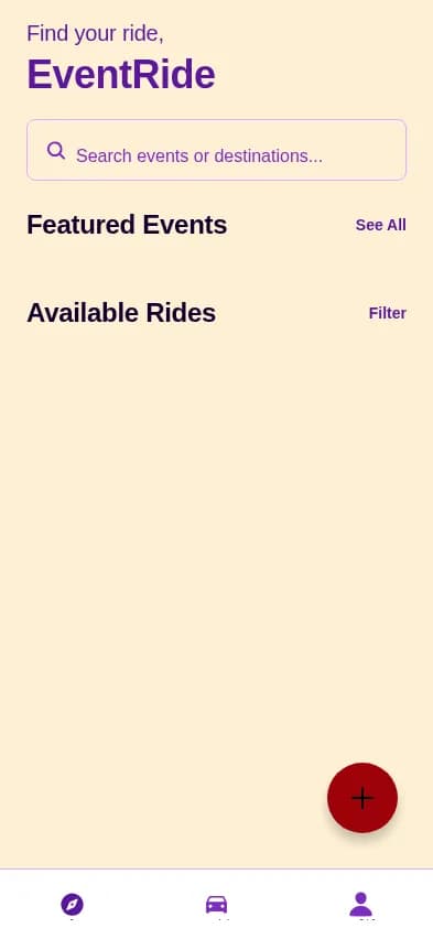 EventRide Carpool Platform