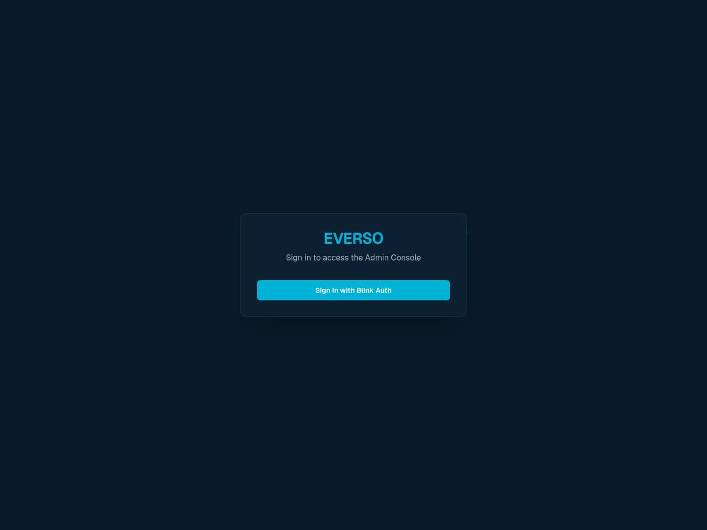 EVERSO Admin Console
