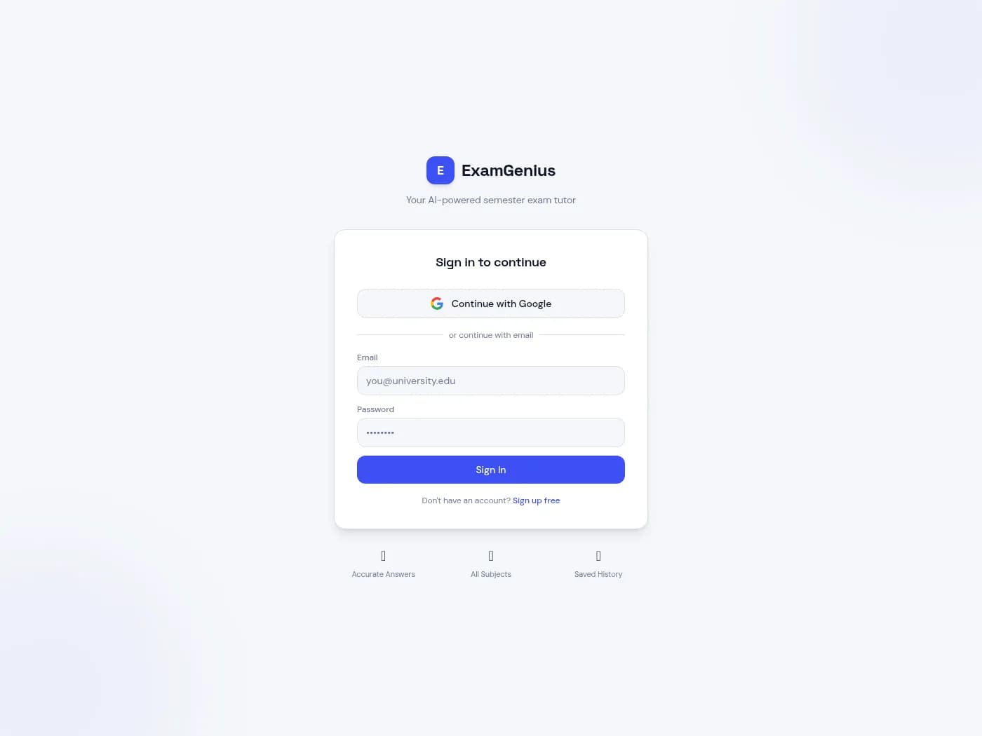 Exam Genius AI Tutor