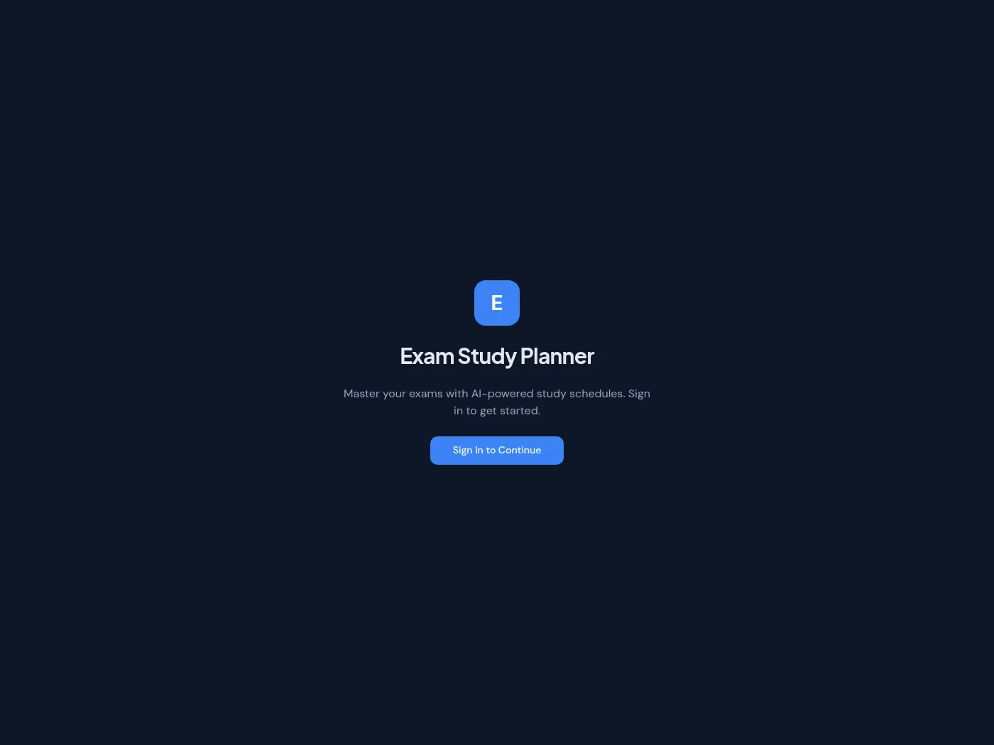 Exam Study Planner