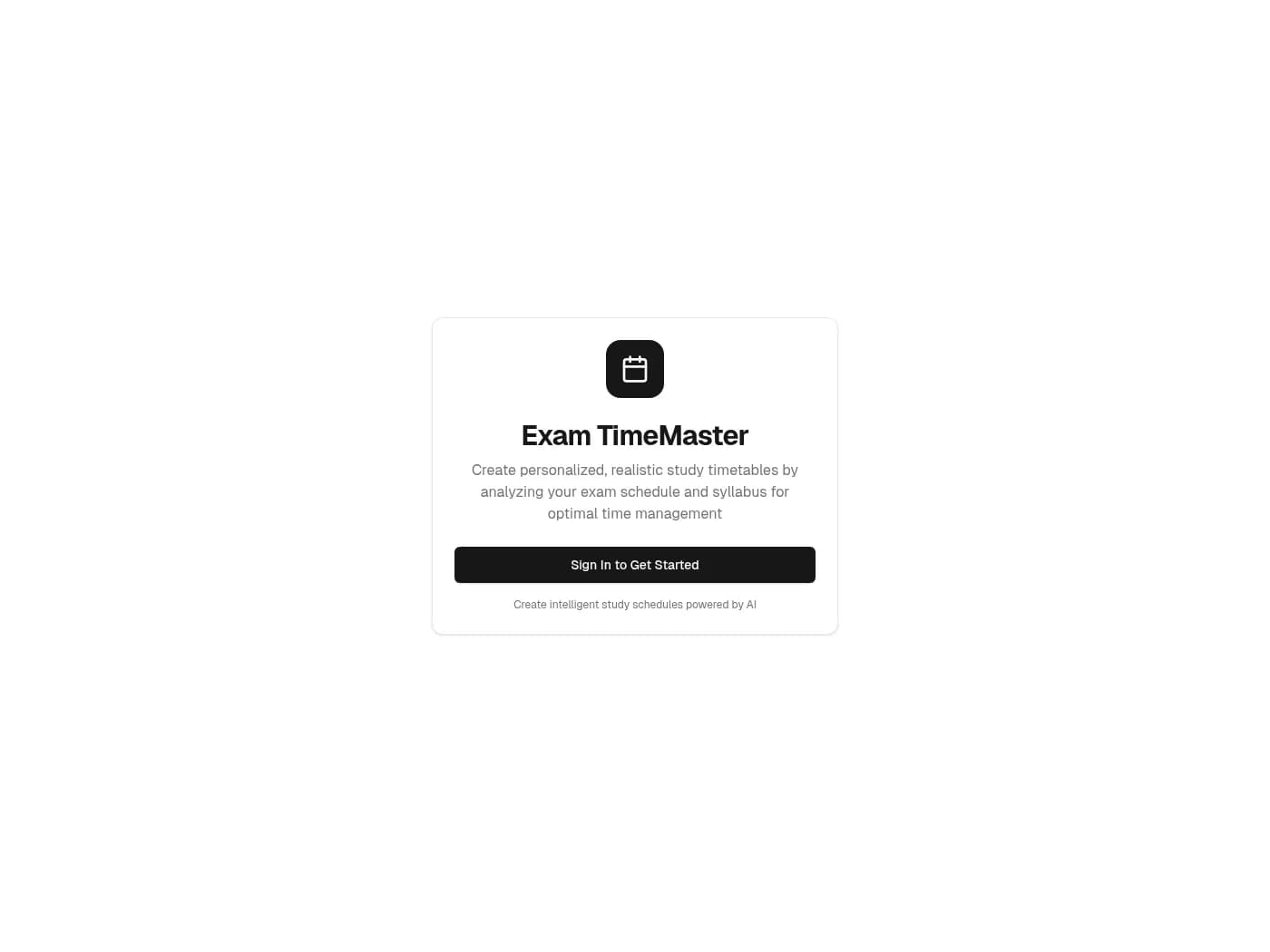 Exam TimeMaster