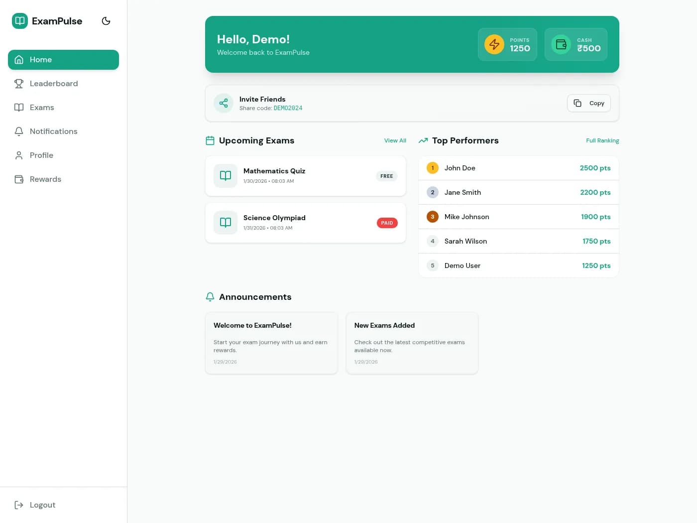 ExamPulse Platform