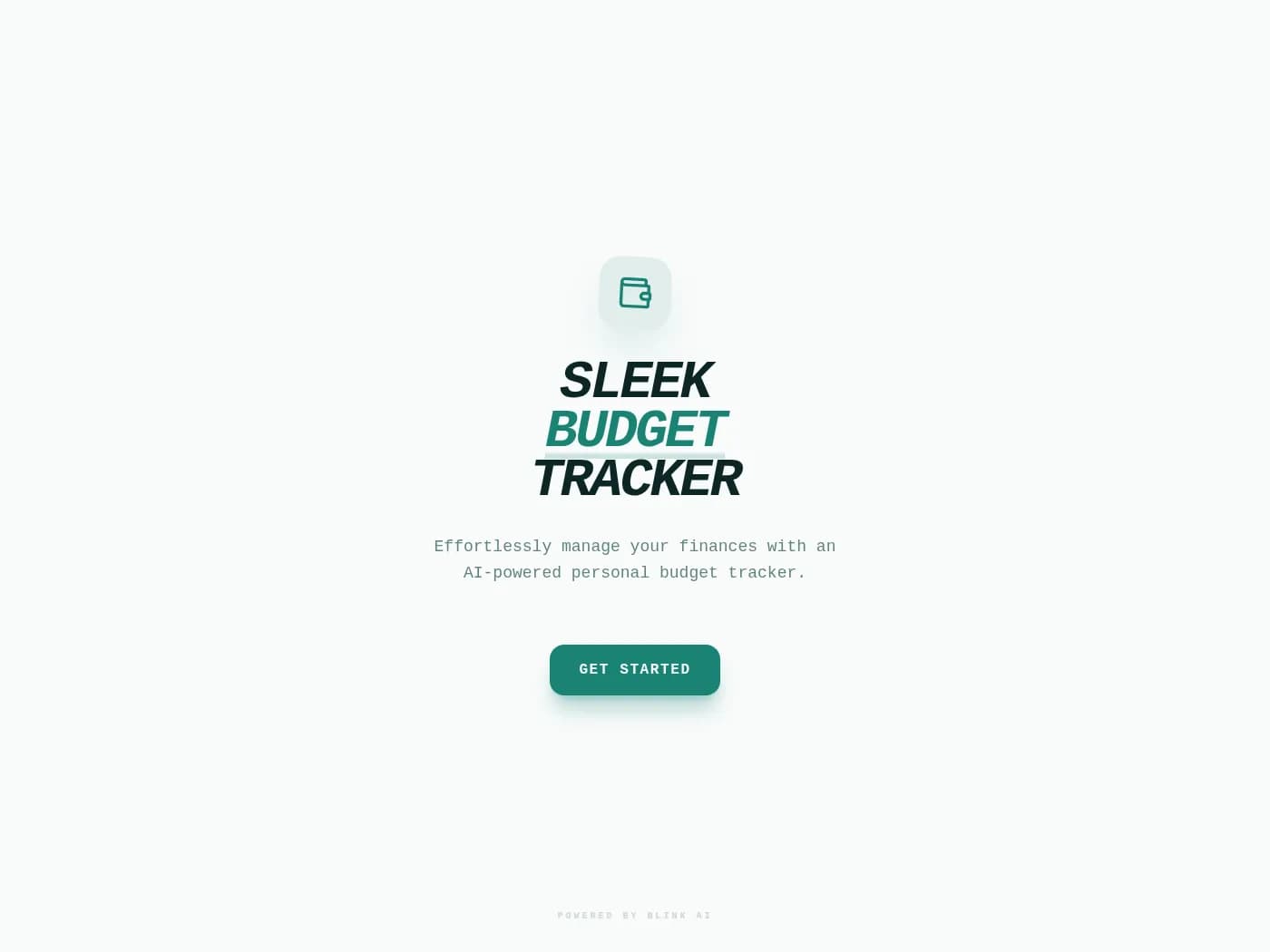 Sleek Budget Tracker