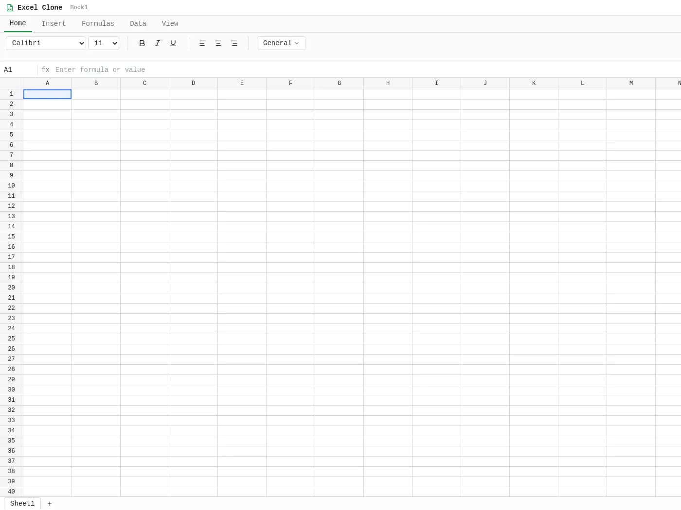 Excel Clone