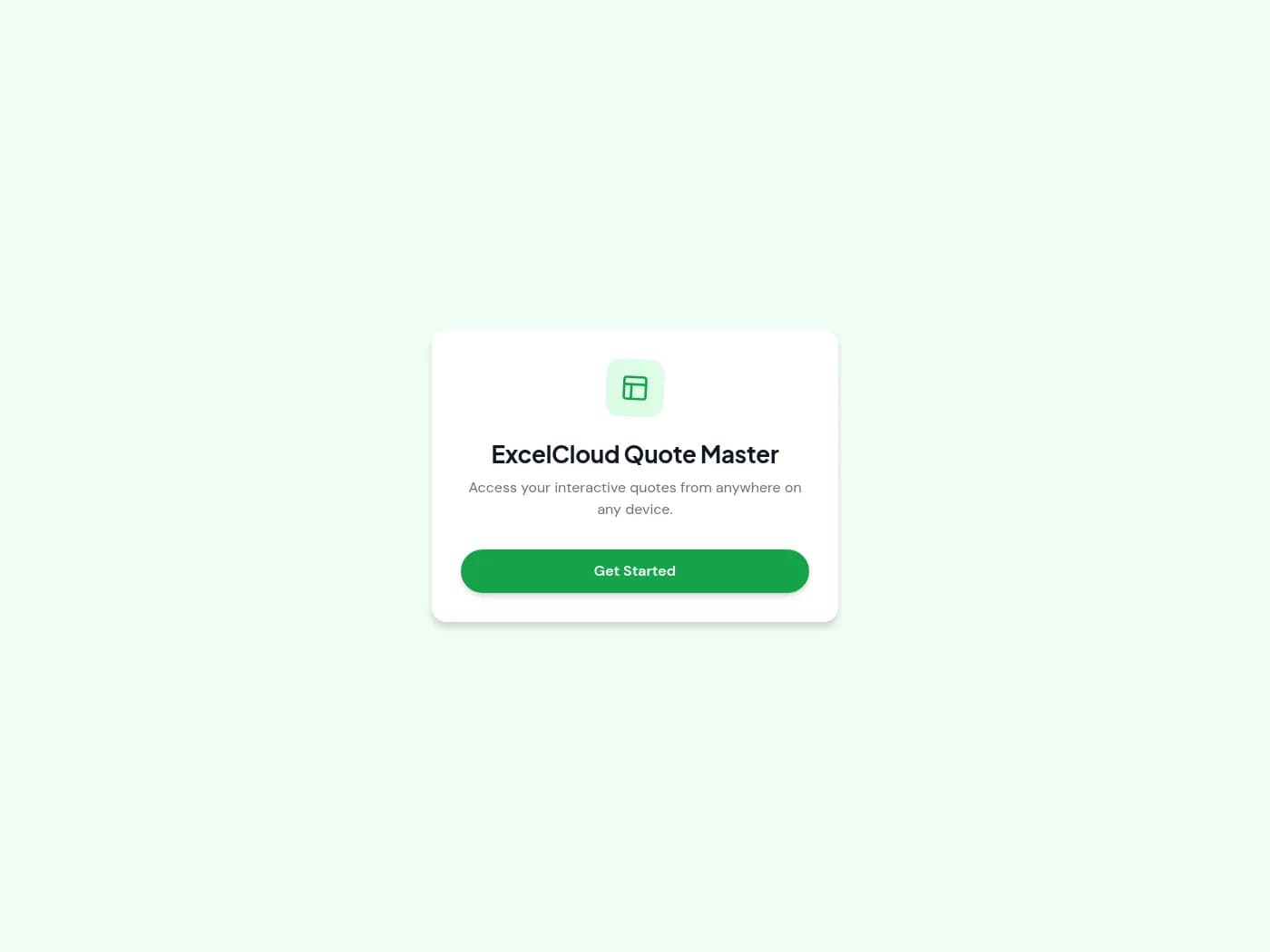 Excel Cloud App Android