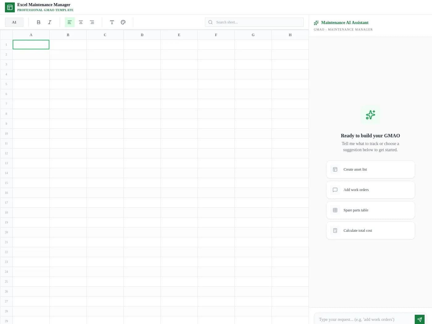 Excel Maintenance Manager