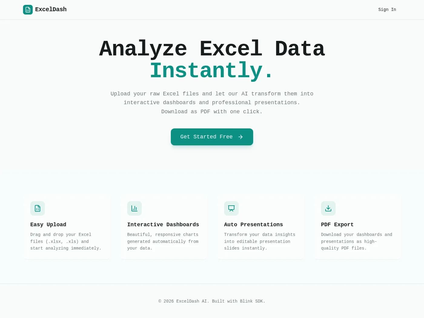 Excel Dash Analyzer