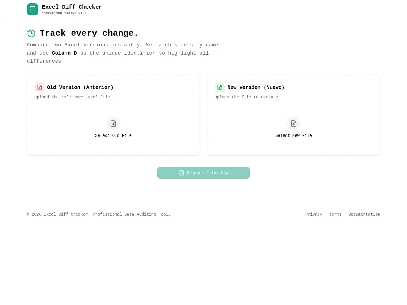 Excel Diff Checker
