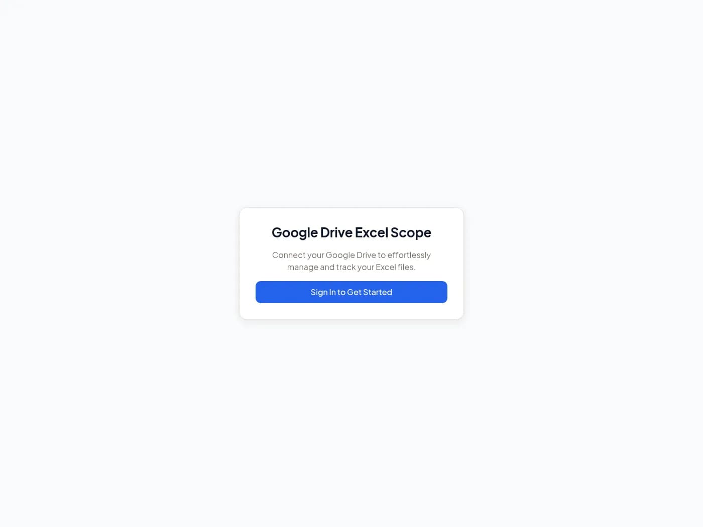 Google Drive Excel Scope