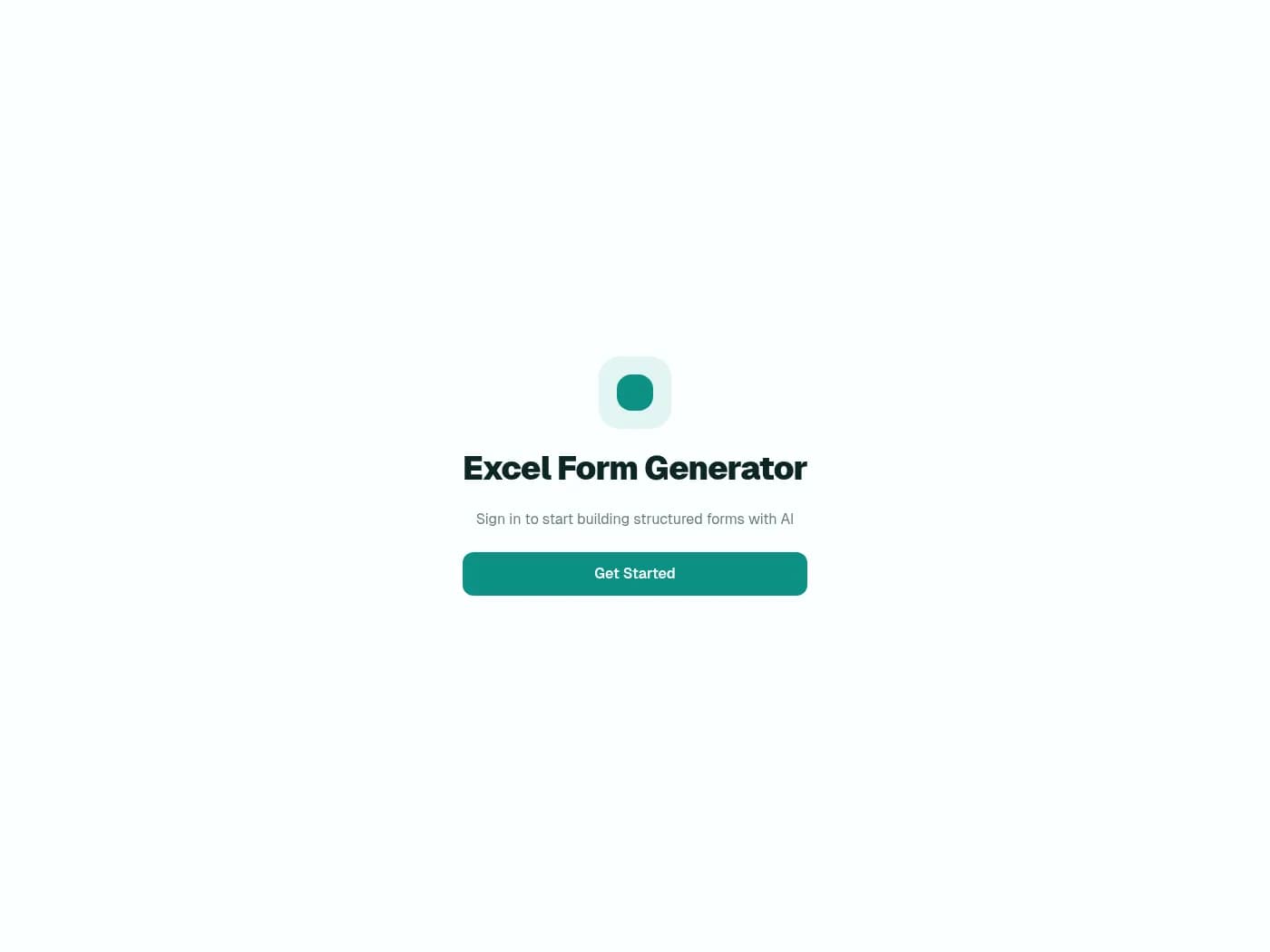 Excel Form Generator