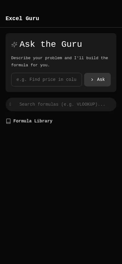Excel Formula Guru