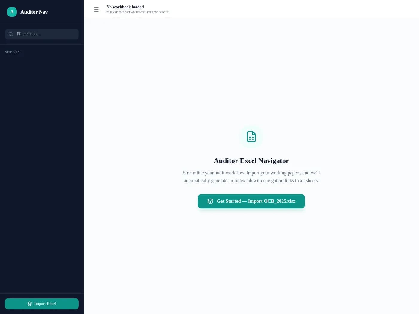 Auditor Excel Navigator