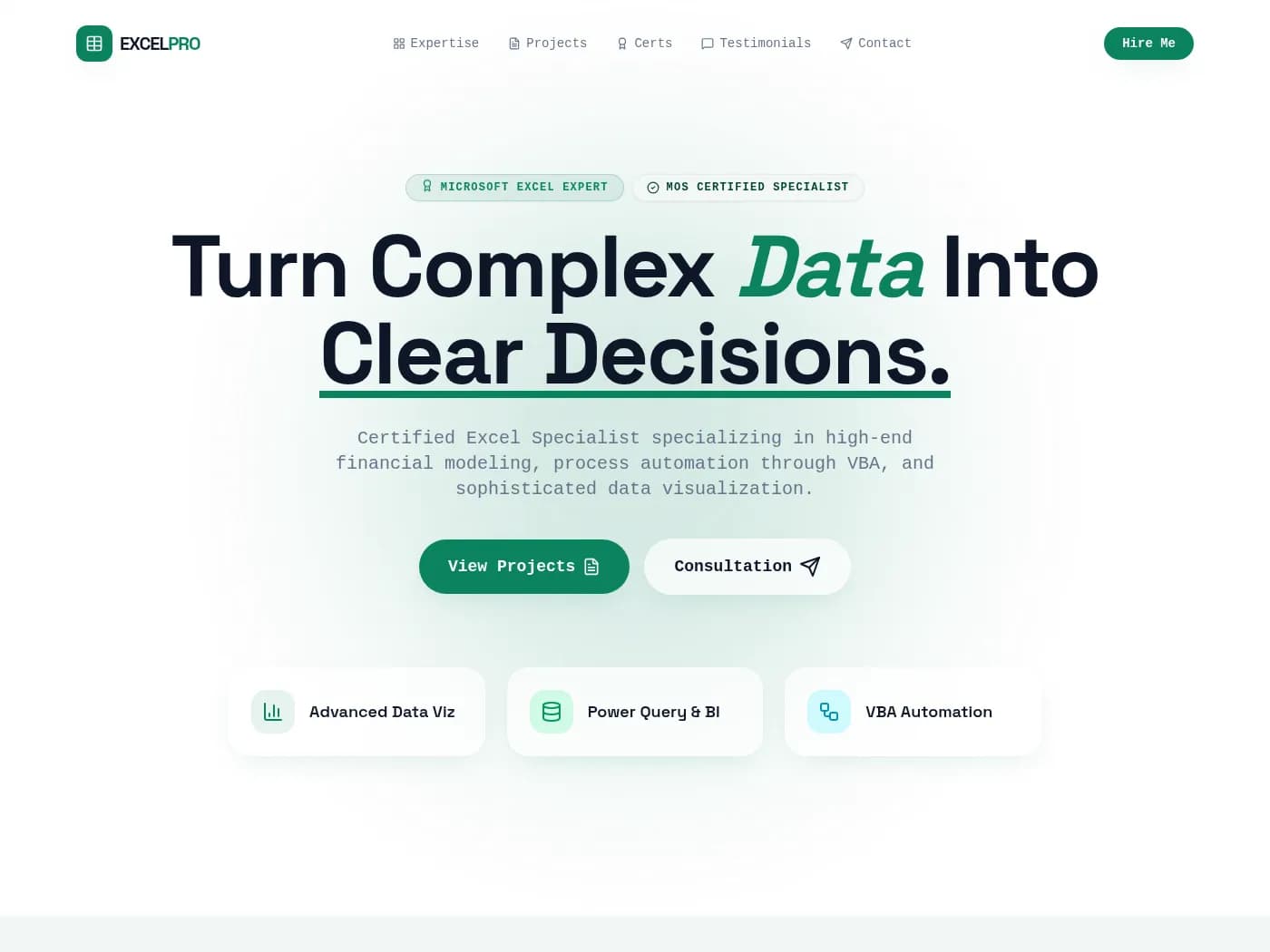 Excel Pro Portfolio