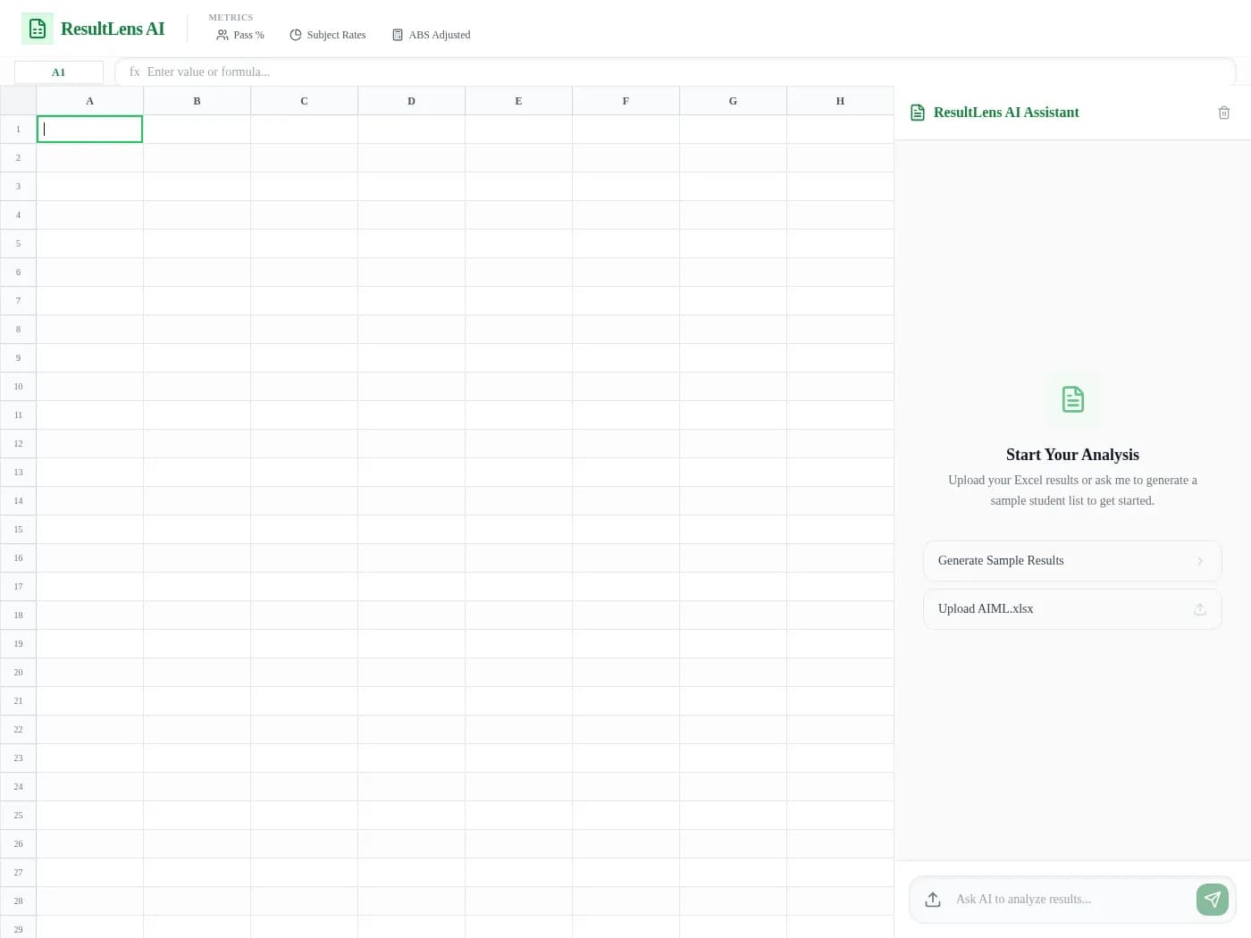 Excel Result Analyzer