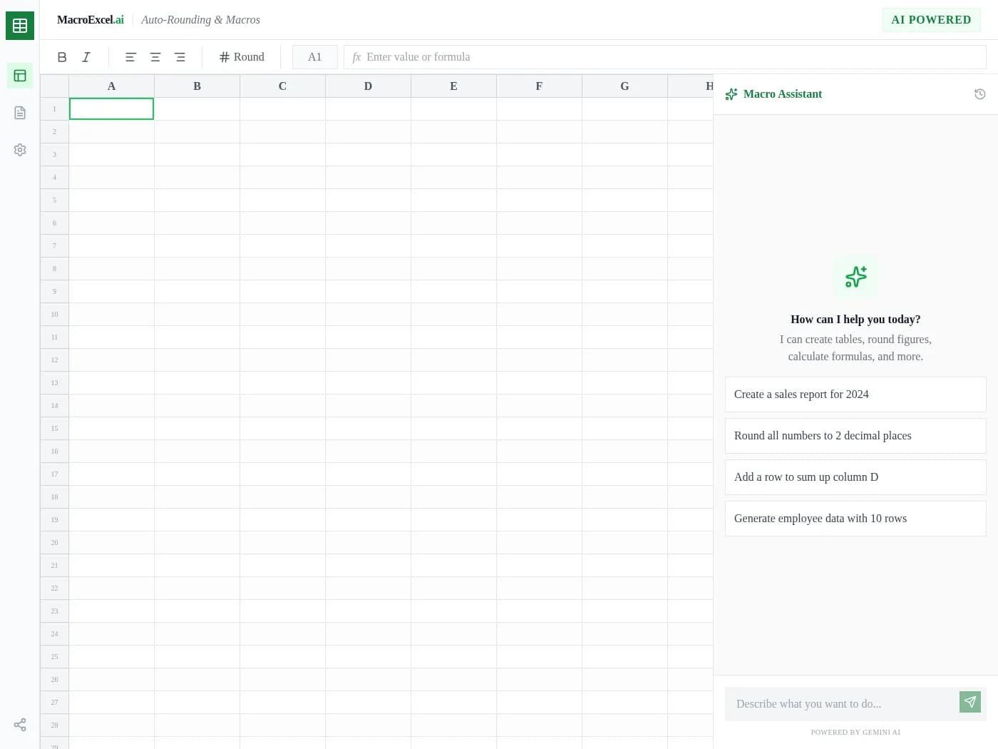 Excel Auto Rounding Macro