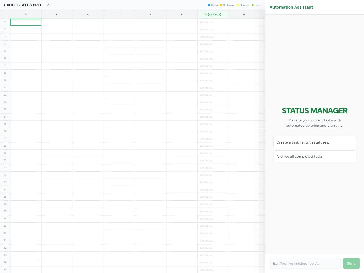 Excel Status Color Fix