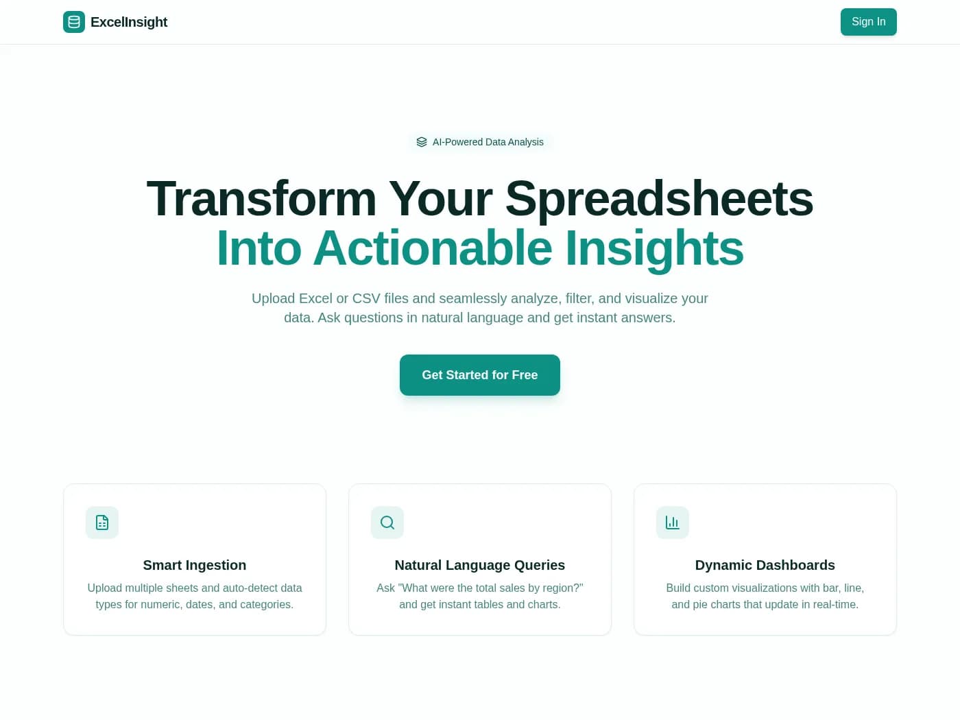 Excel Insight Platform