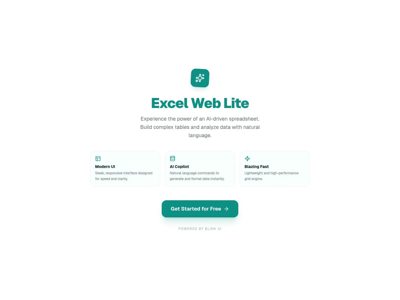 Excel Web Lite