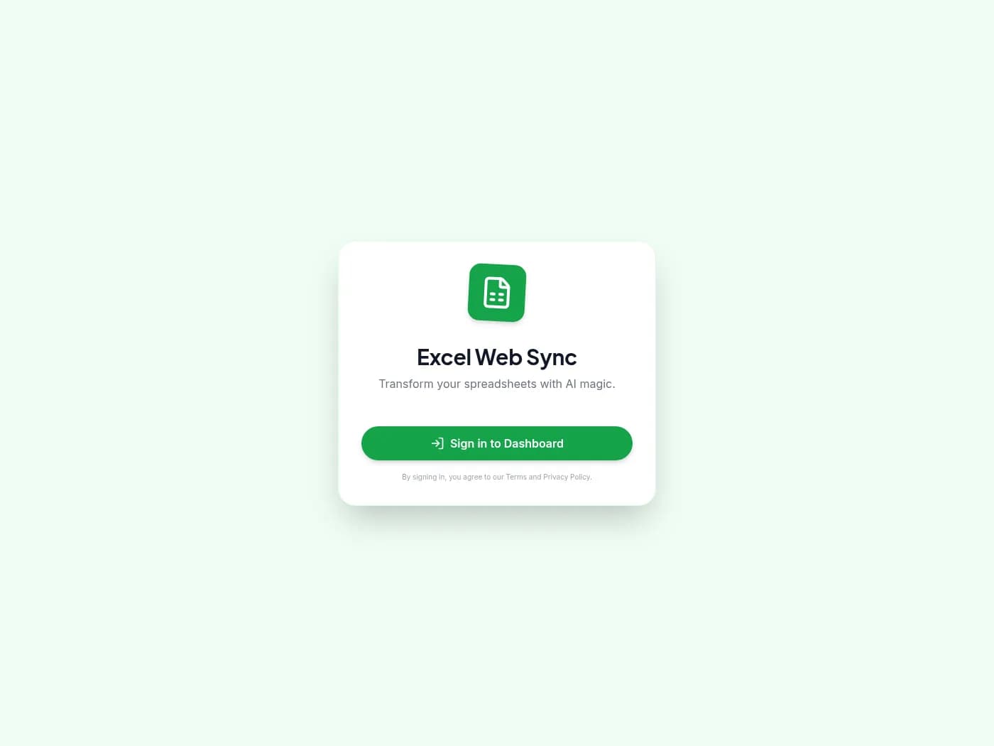 Excel Web Sync