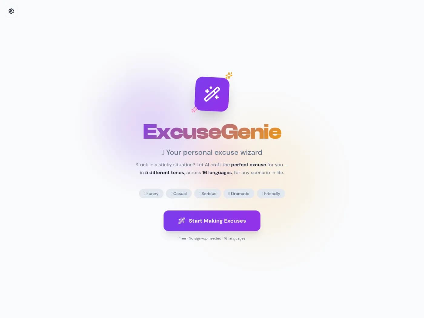 ExcuseGenie App