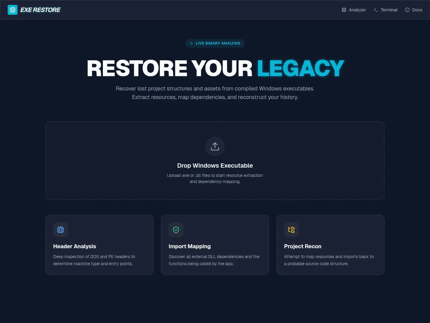 Exe Restoration Toolkit