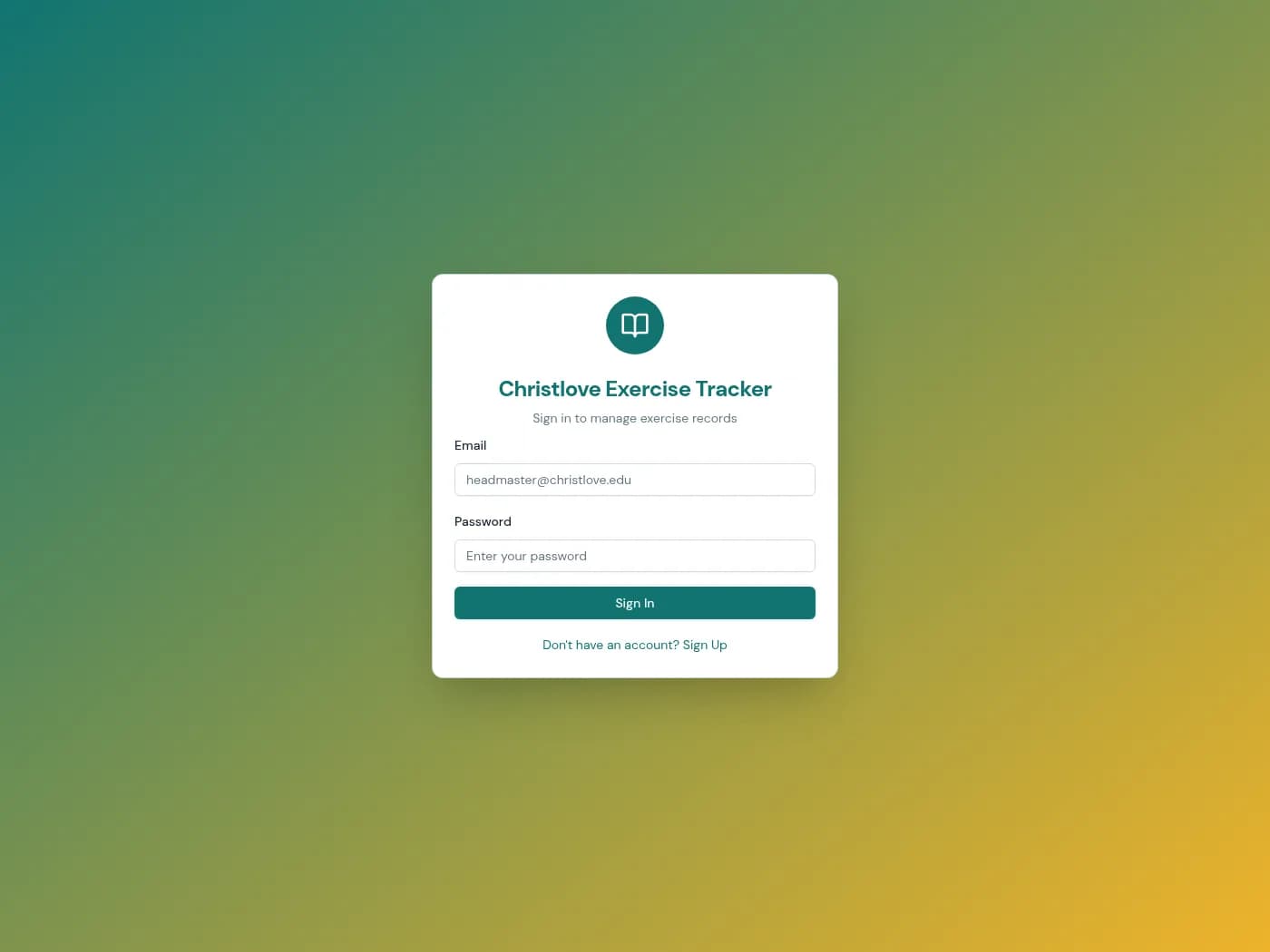 Christlove Exercise Tracker