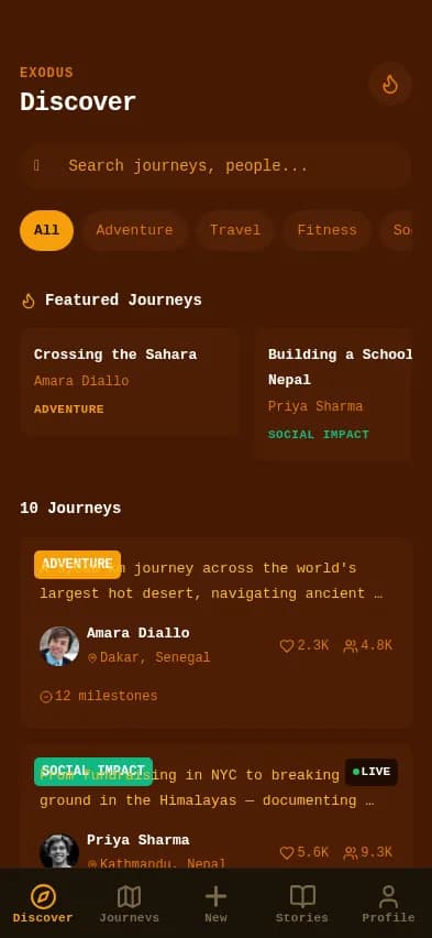 Exodus Journey App