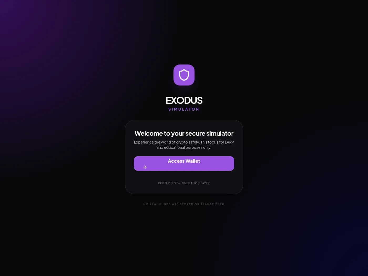 Exodus LARP Crypto Simulator
