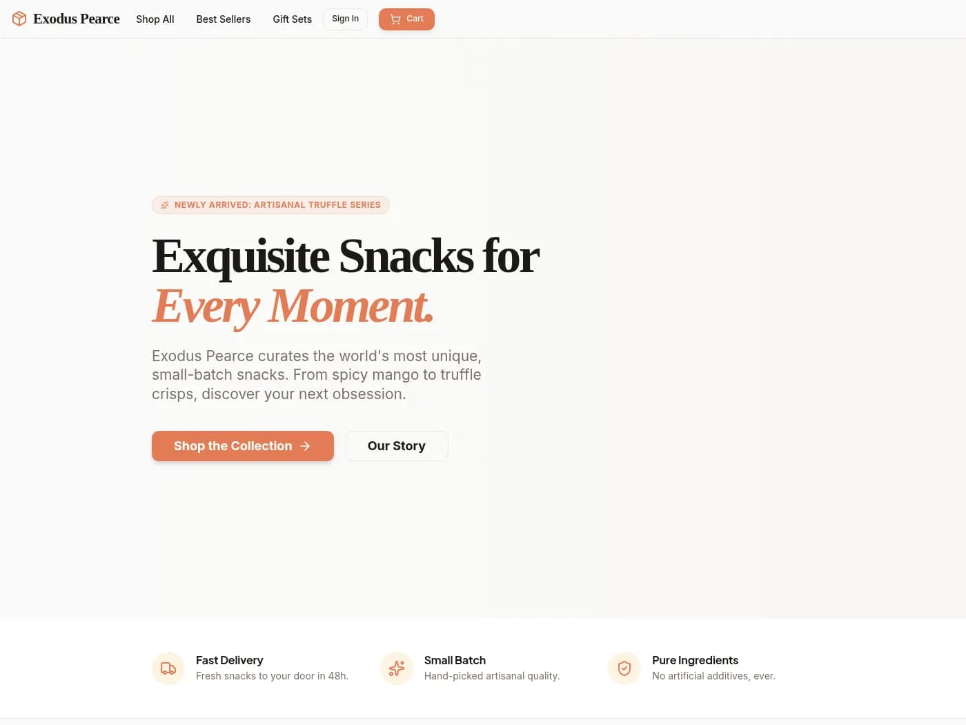 Exodus Pearce Snacks