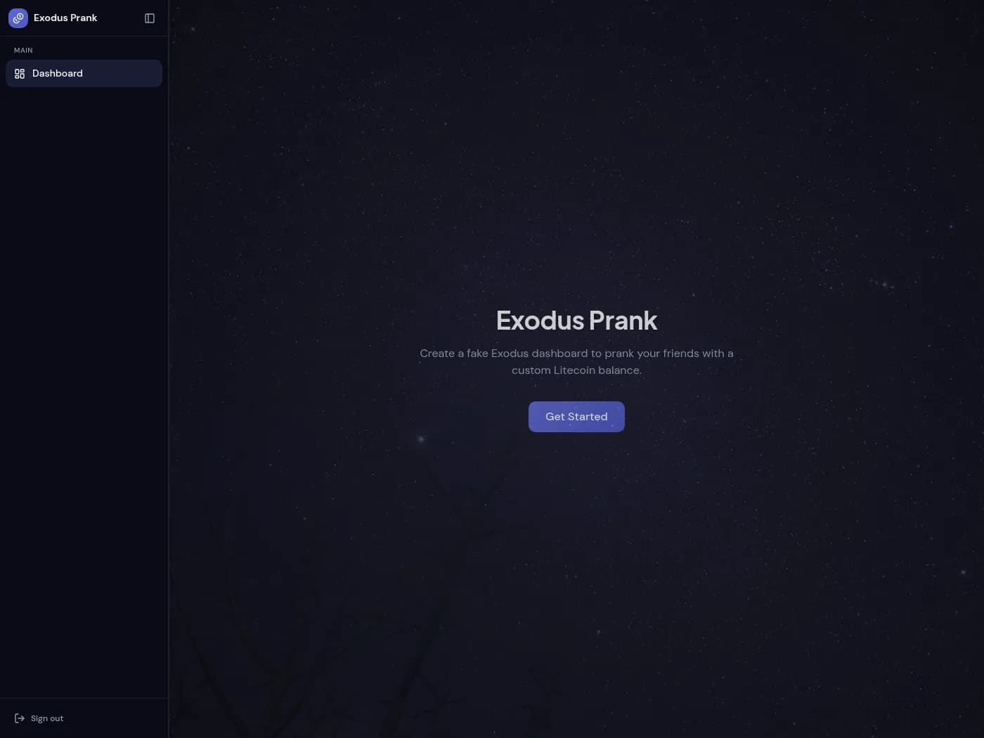 Exodus Prank Dashboard