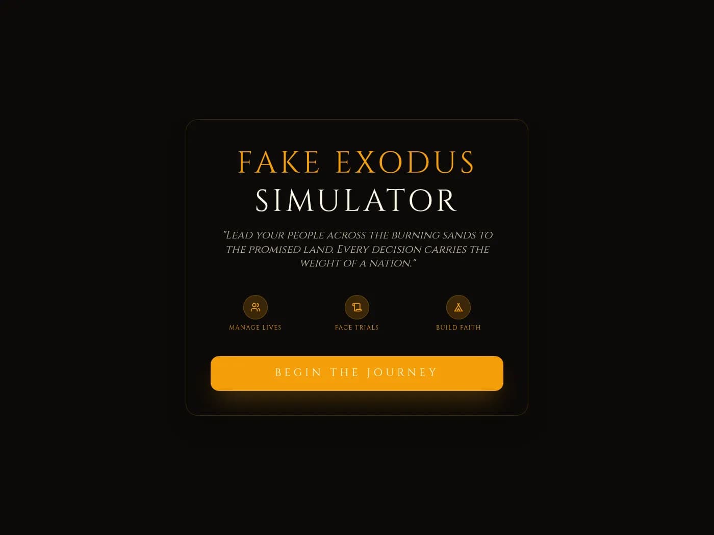 Fake Exodus Simulator