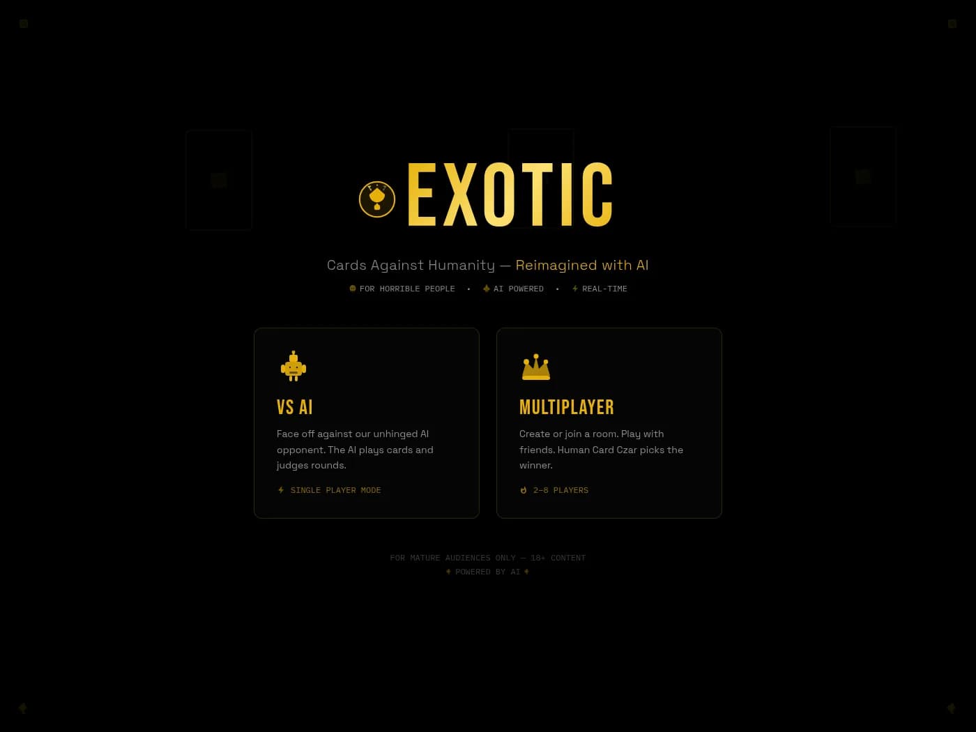 Exotic AI Cards