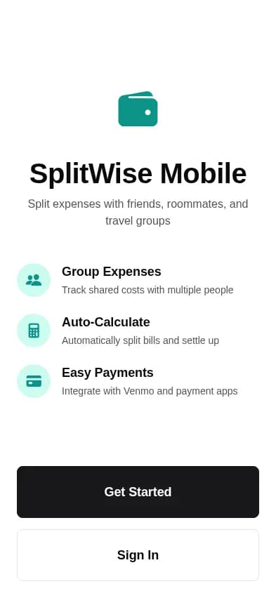 SplitWise Mobile