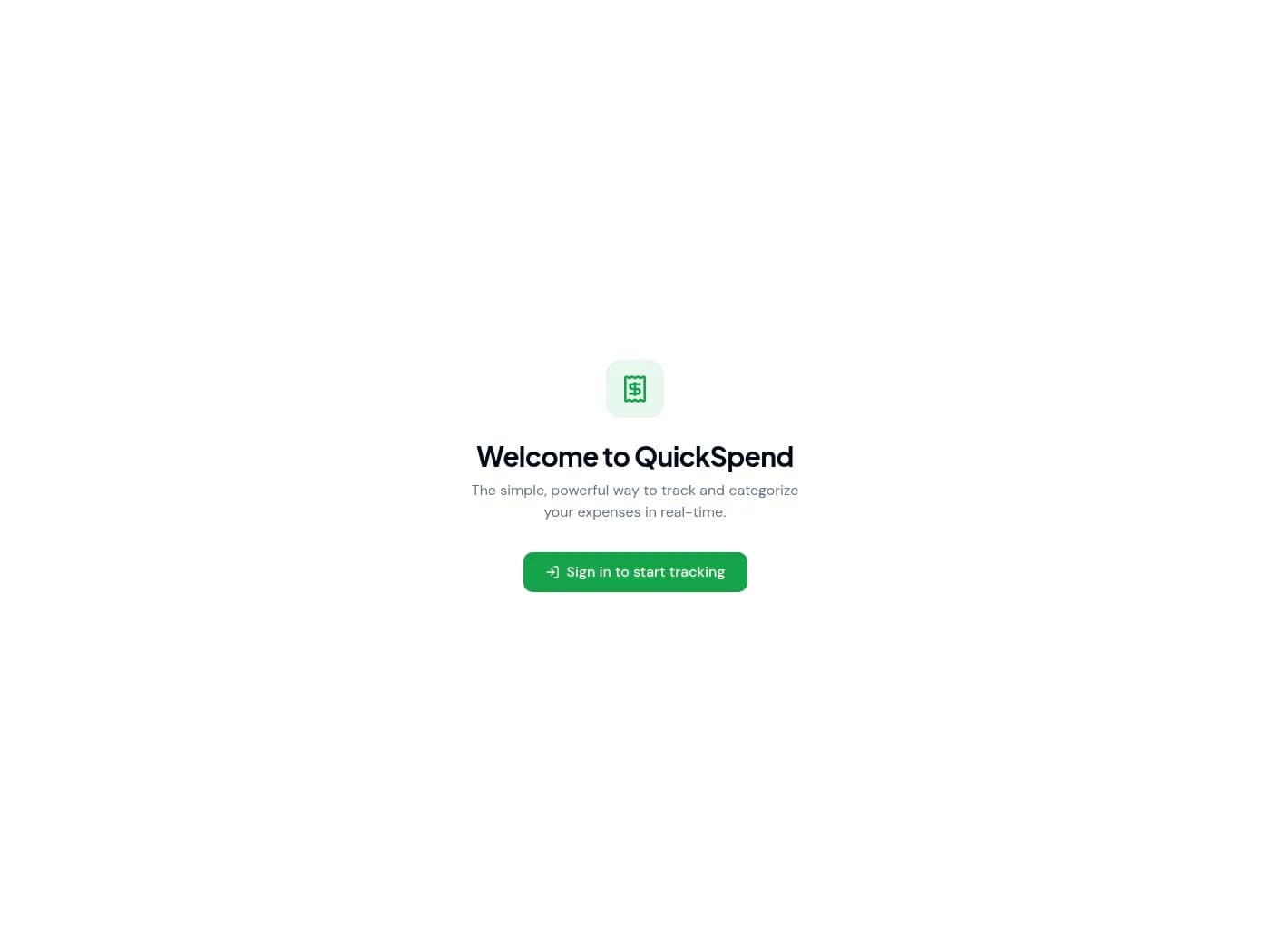 QuickSpend Tracker