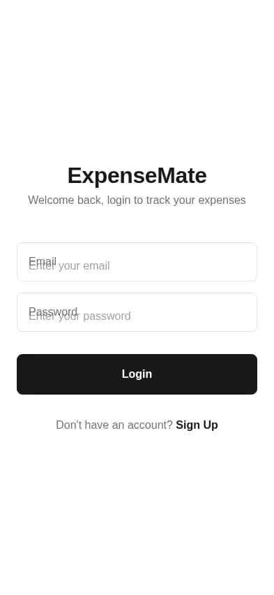 ExpenseMate Tracker