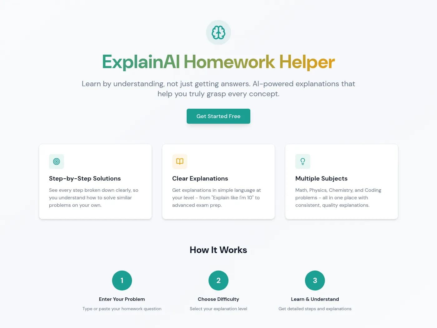 ExplainAI Homework Helper
