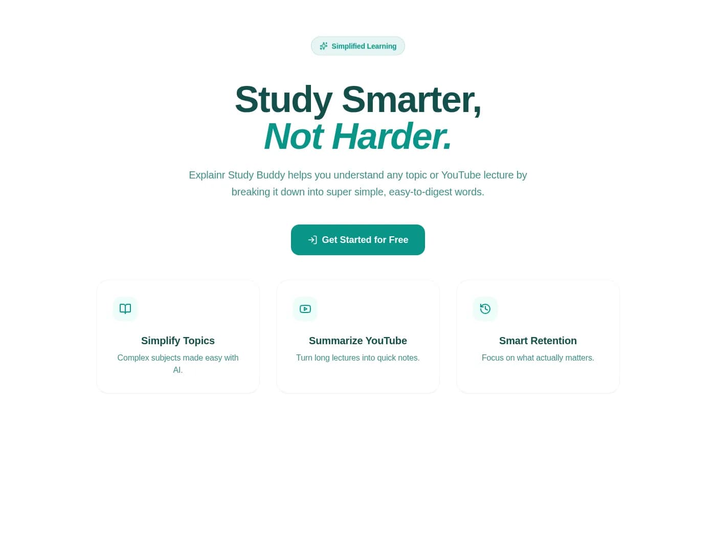 Explainr Study Buddy
