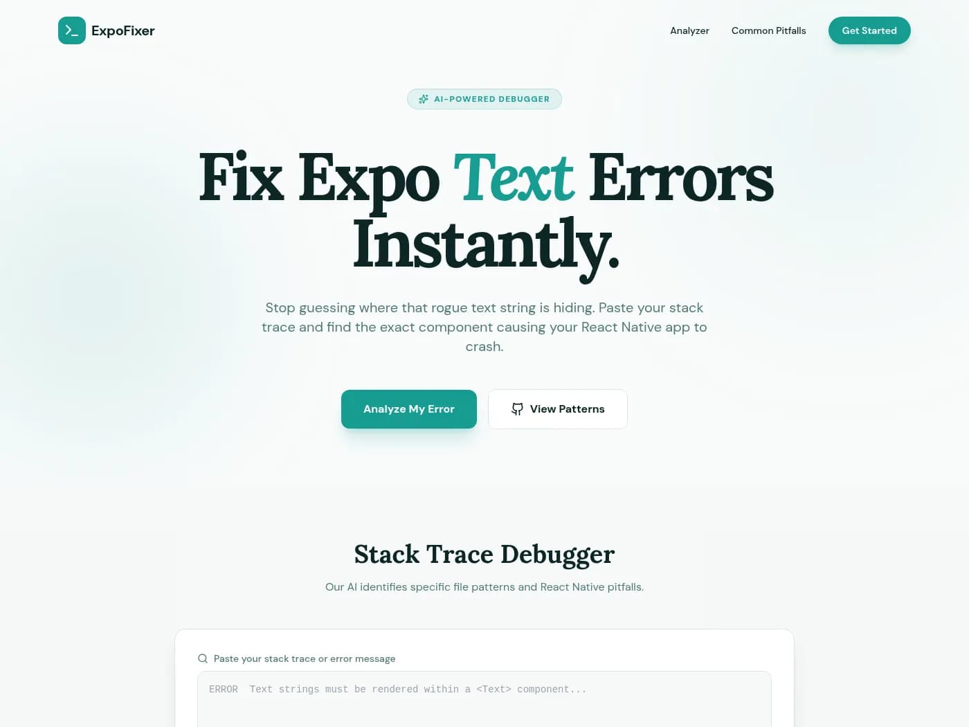 Expo Error Fixer
